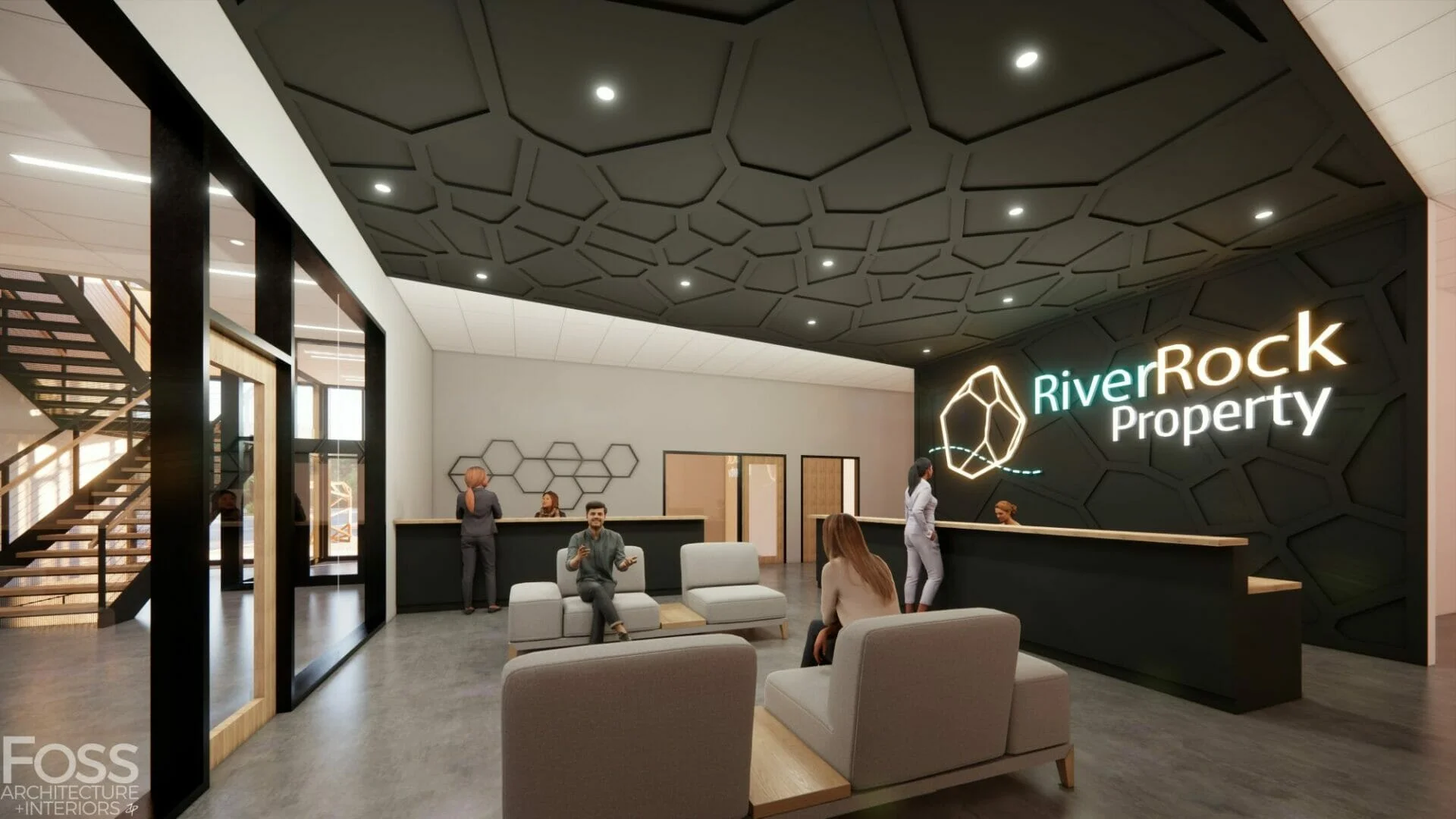 River Rock Office - Foss Architecture & Interiors